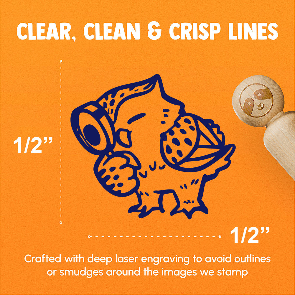 Inspecting Owl Magnifying Glass Clue Detective Rubber Stamp for Stampi ...