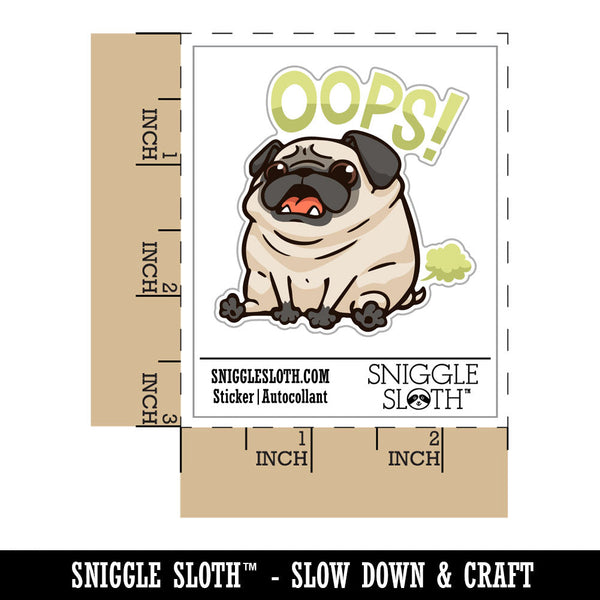 Pug Fart Oops Accident Funny Dog – Sniggle Sloth