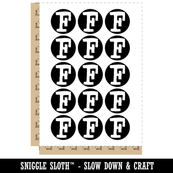 Letter F Uppercase Cute Typewriter Font Temporary Tattoo Water Resista ...
